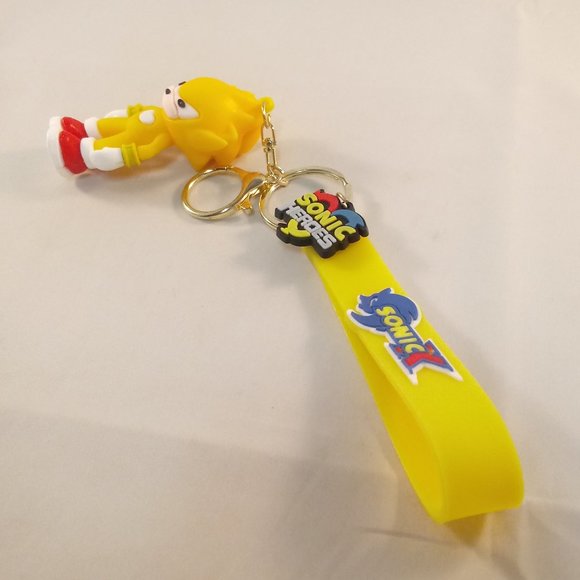 Accessories | Super Sonic The Hedgehog Yellow Key Chain Key Ring Sega ...